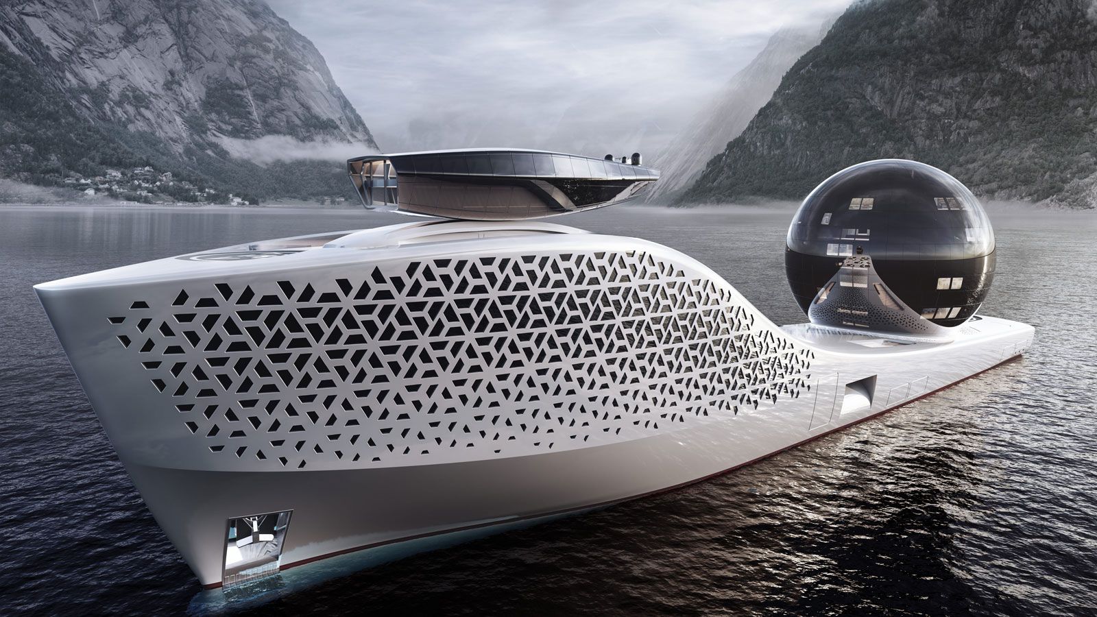 Inside the 300m exploration vessel complete with a "science sphere" and ...